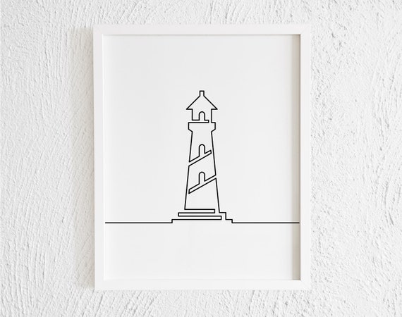 Lighthouse Outline Drawing