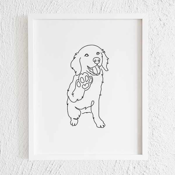 Printable Labrador Paw Print - Etsy