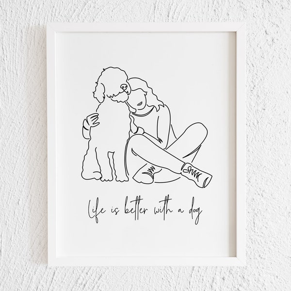 Labradoodle Drawing - Etsy UK