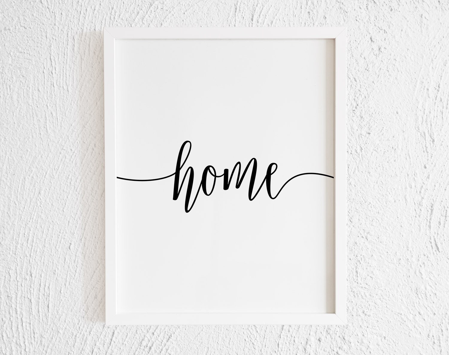 Home Print. Printable Home Word Sign Art. Minimalist Modern Home Wall ...