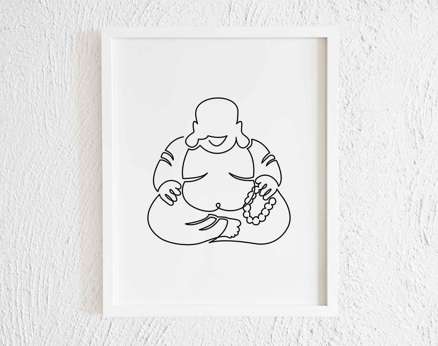Happy Buddha Drawing