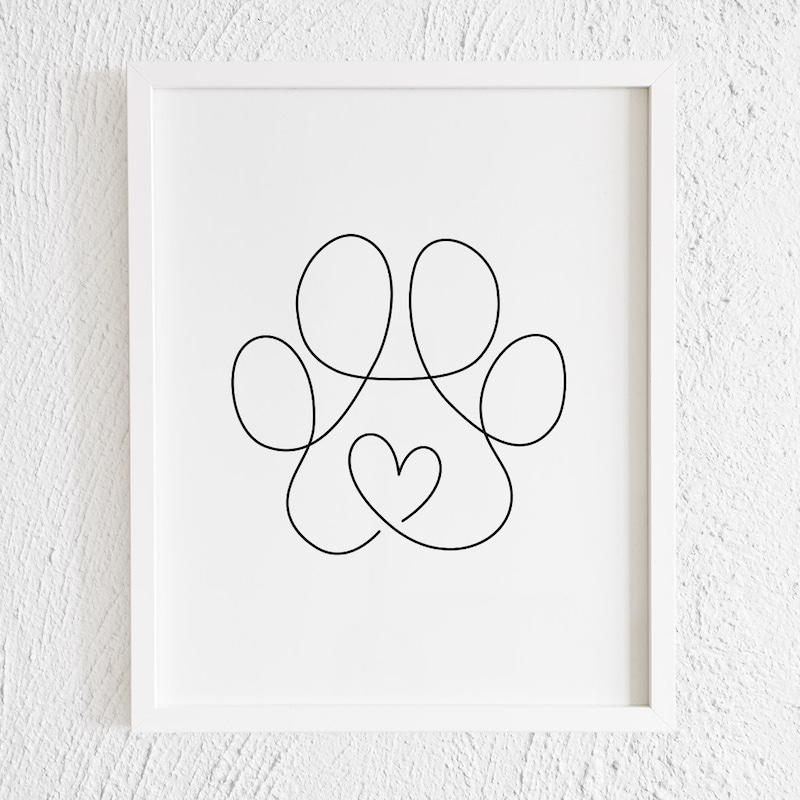 Paw Print Art - Etsy