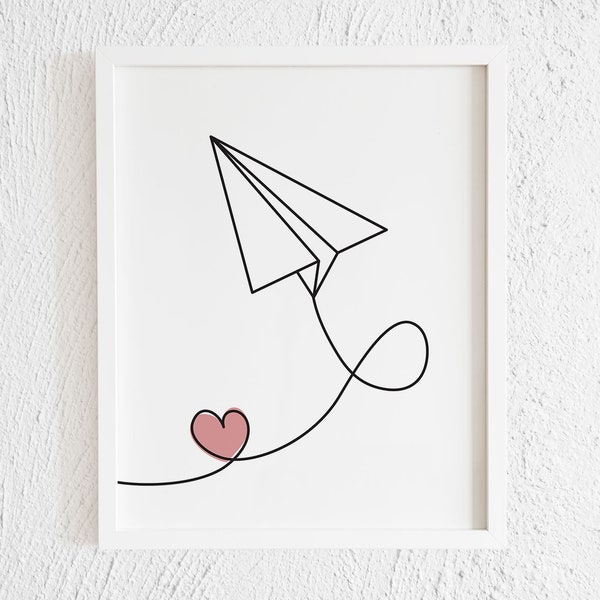 Paper Plane Wall Art - Etsy