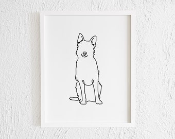 German Shepherd Art - Etsy