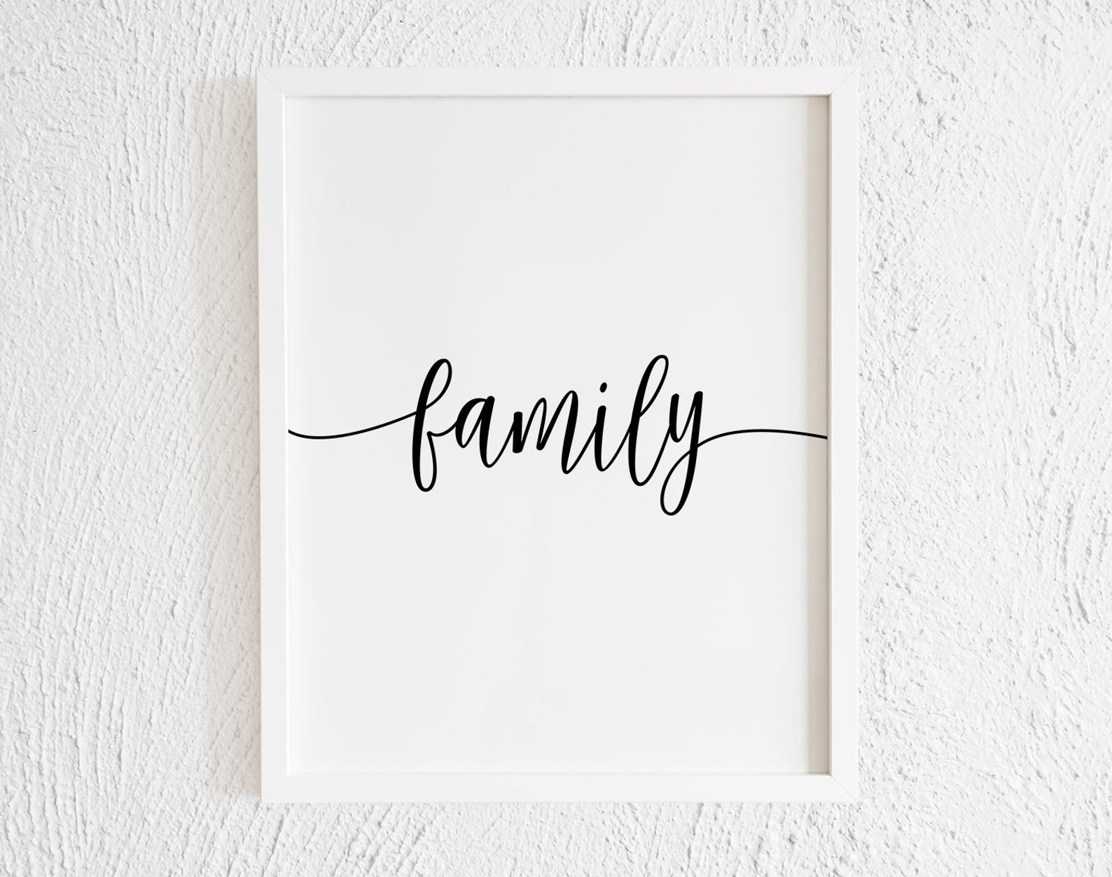 Family Print. Printable Family Word Sign Art. Minimalist - Etsy