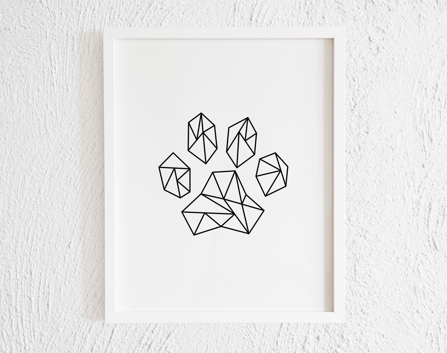 Geometric Dog Paw Tattoo