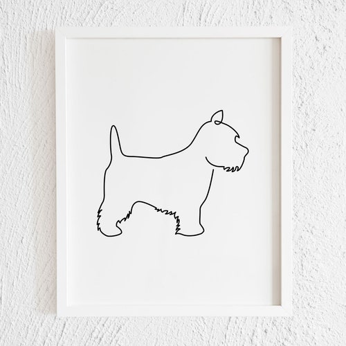 Geometric West Highland Terrier Westie Pet Dog Wall Art Decor - Etsy UK