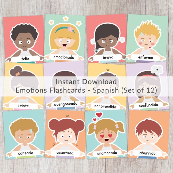 Feelings Flashcards Diy - Etsy