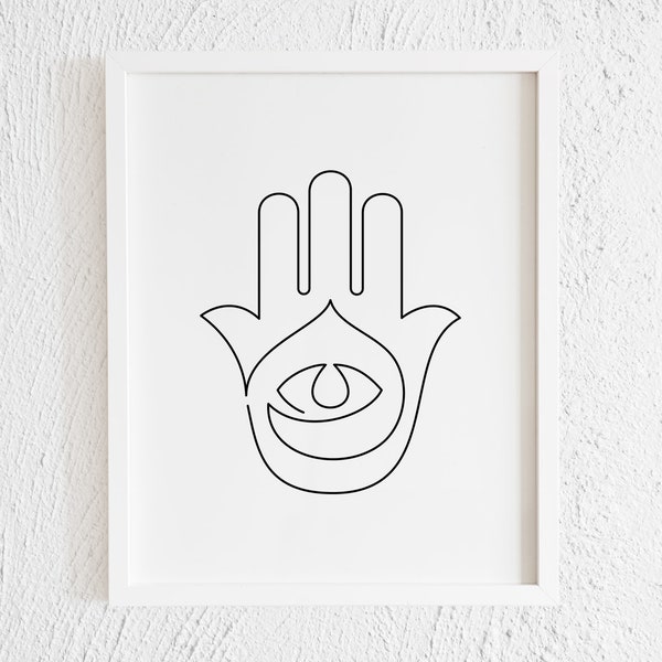 Hamsa Hand Drawing - Etsy