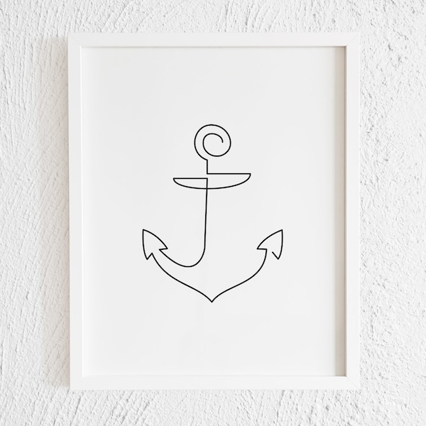 Anchor Print - Etsy