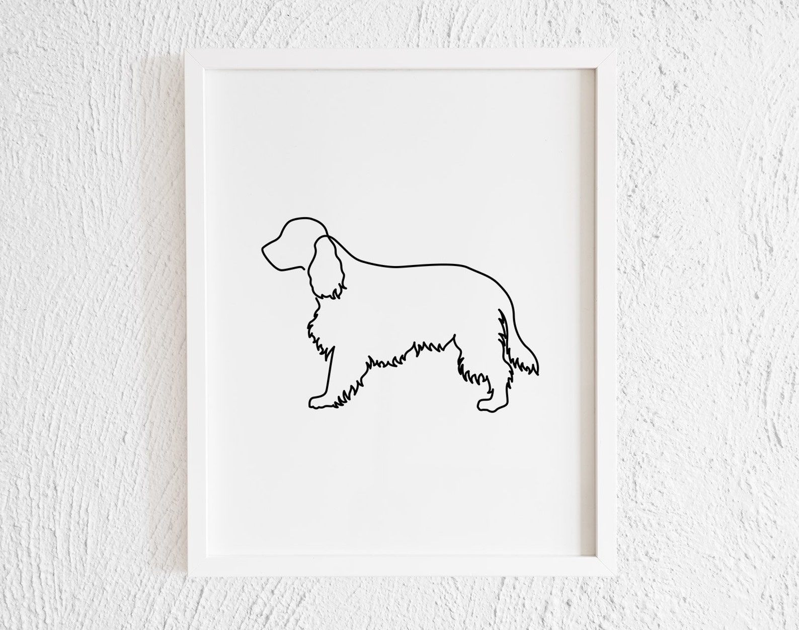 Cocker Spaniel One Line Drawing Print. Printable Modern Cocker - Etsy