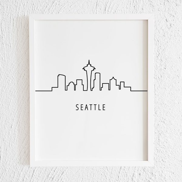Seattle City Skyline - Etsy