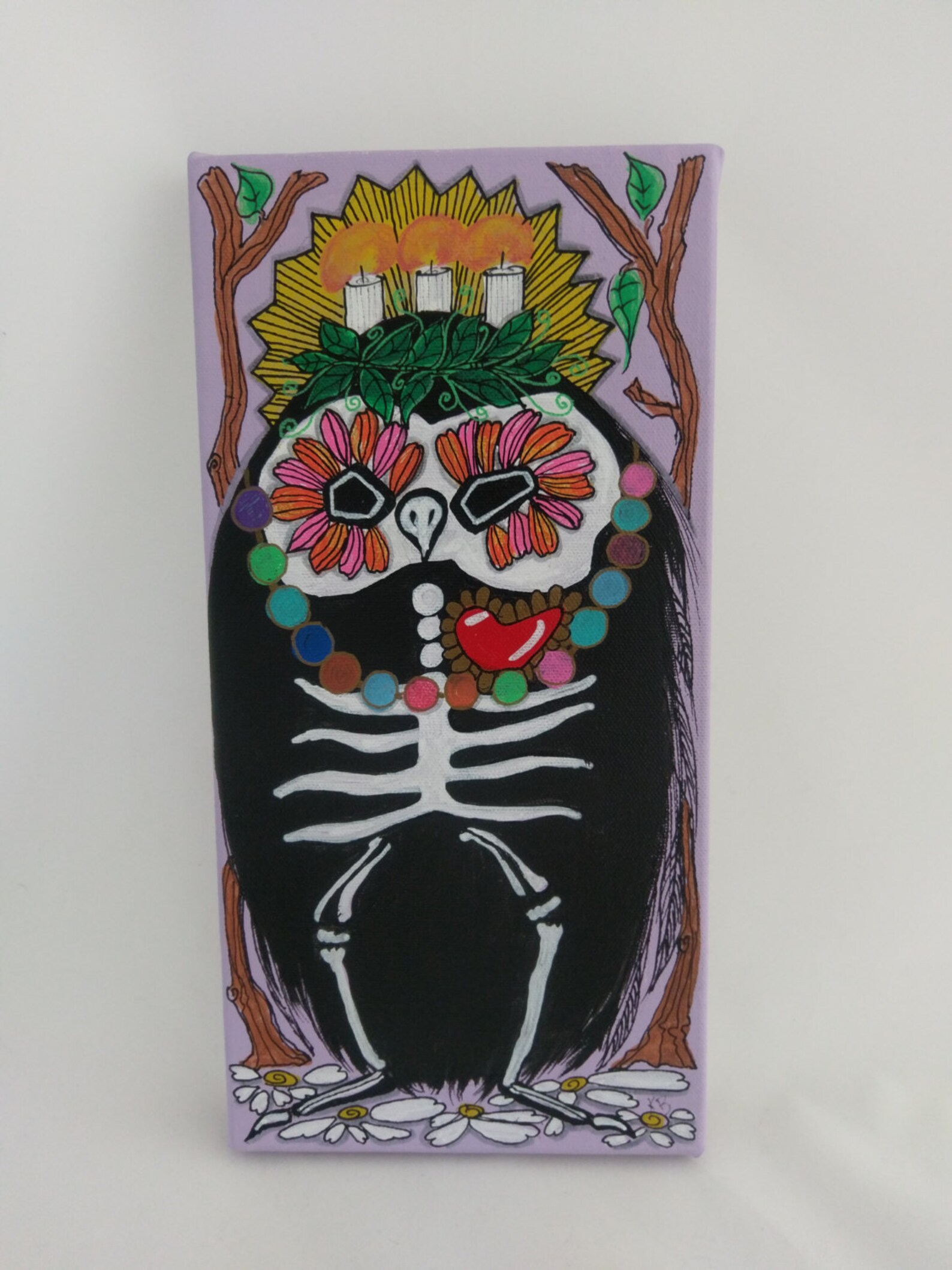 Sugar Owl / Dia De Los Muertos / Sugar Skull Art / Sugar Skull / Dia De ...