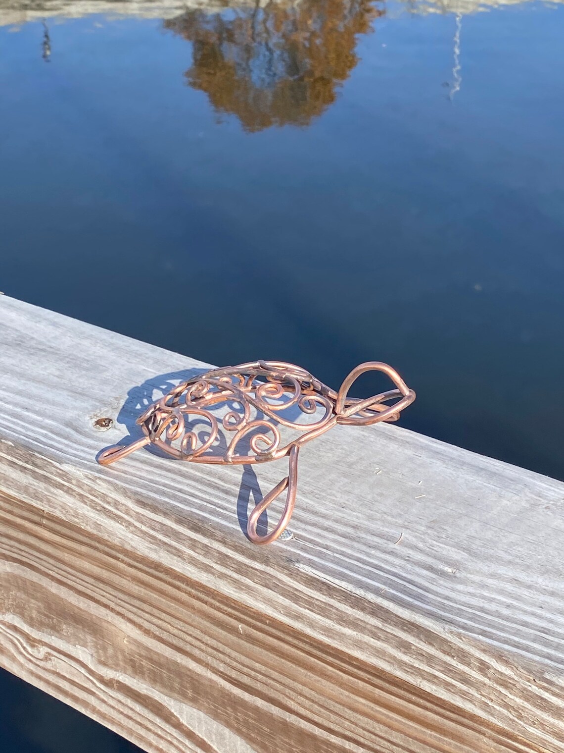 Copper Art Figurine of a Turtle - Etsy