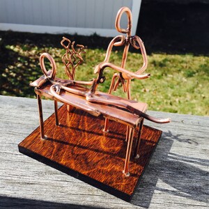 Copper Art Figurine of a Physical Therapist or Chiropractor/ Massage ...