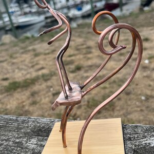 Copper Art Figurine of a Surfer Riding a Wave. - Etsy