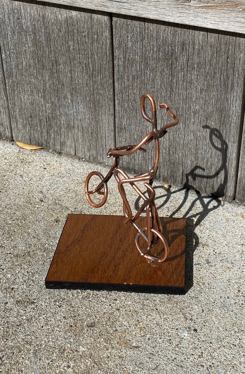Copper Art Figurine BMX. Bike Trick | Etsy
