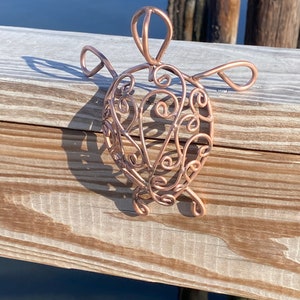 Copper Art Figurine of a Turtle - Etsy