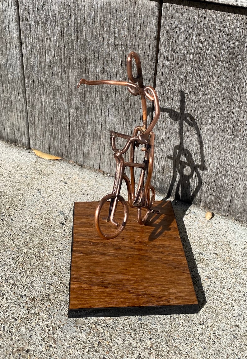 Copper Art Figurine BMX. Bike Trick | Etsy