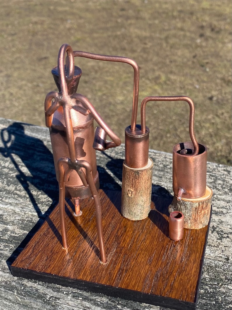Copper Art Figurine of a Moonshiner. Distiller - Etsy