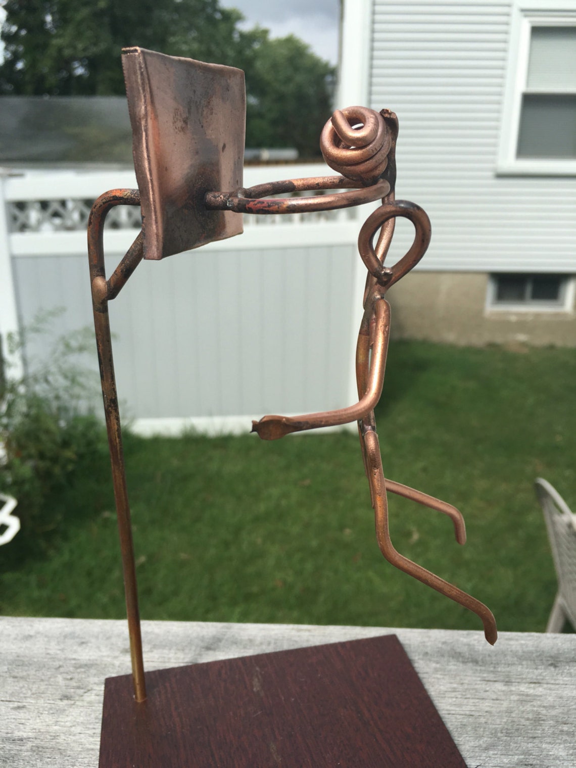 Copper Art Figurine Basketball Player - Etsy