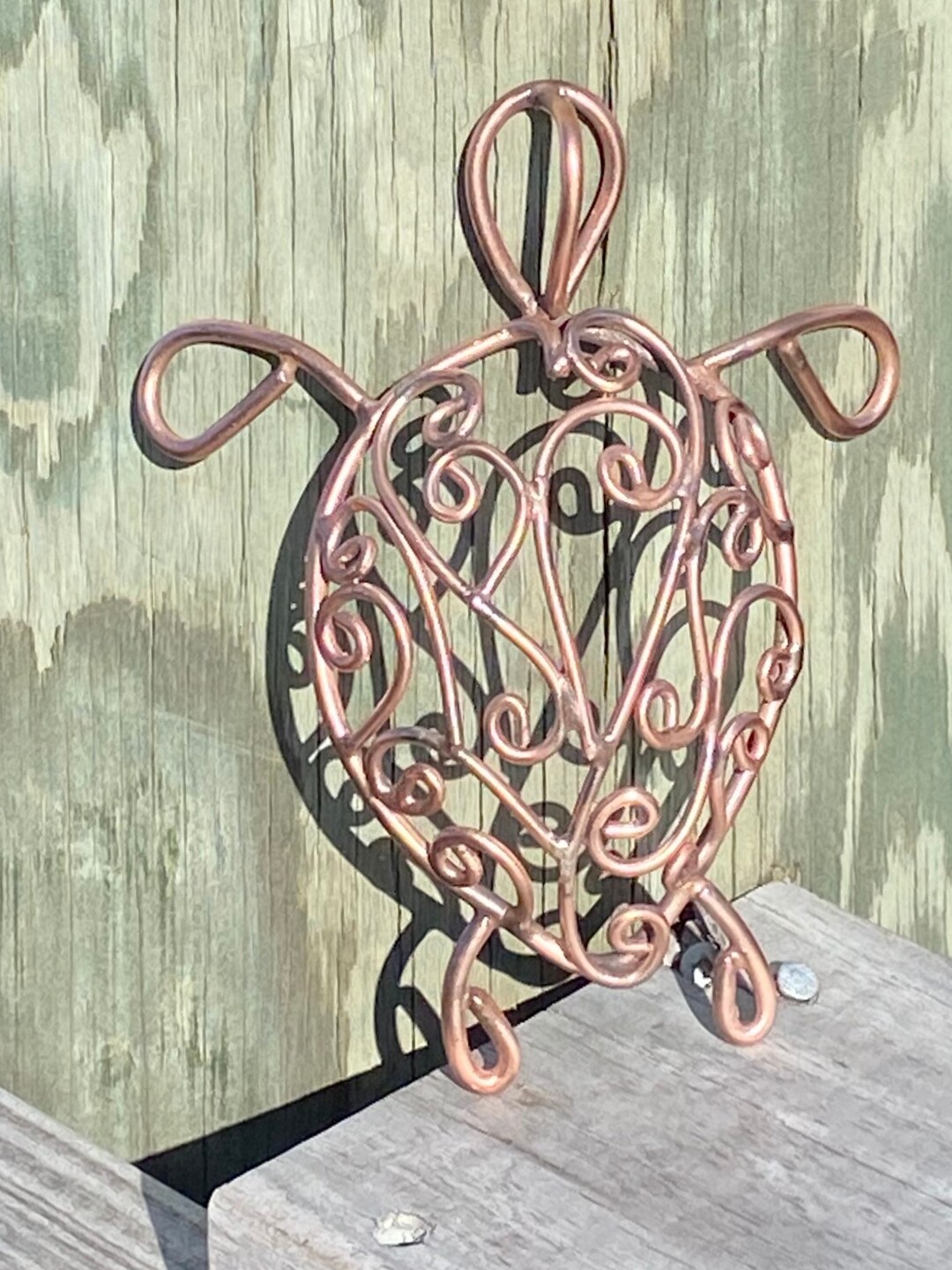 Copper Art Figurine of a Turtle - Etsy
