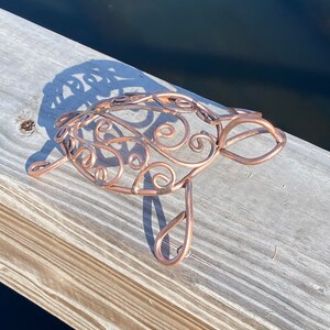 Copper Art Figurine of a Turtle - Etsy