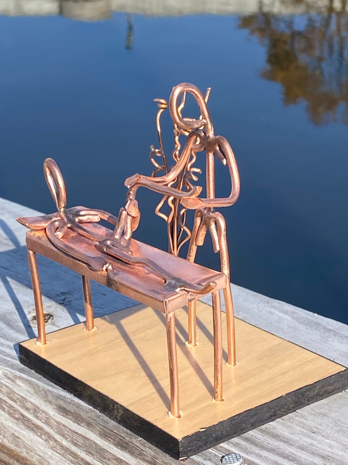 Copper Art Figurine of a Physical Therapist or Chiropractor/ - Etsy