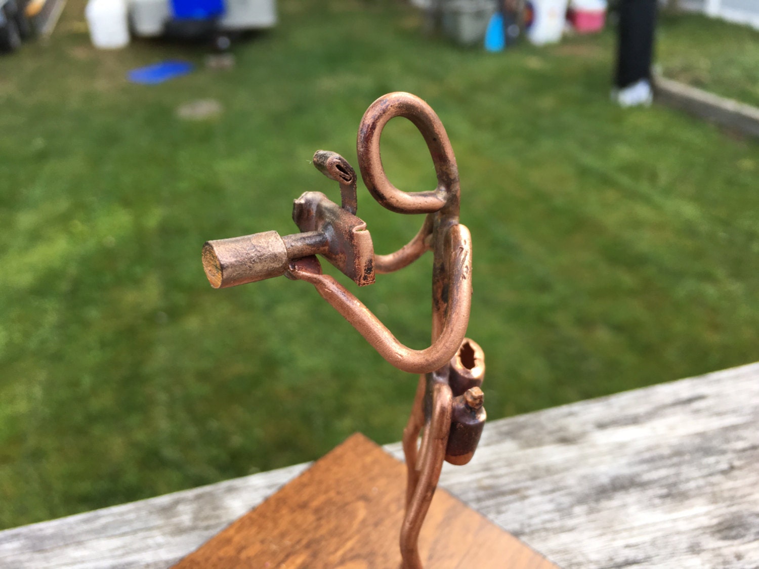 Copper Art Figurine Photographer / Cameraman - Etsy