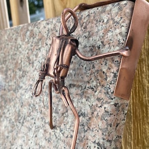 Copper Art Figurine of a Climber - Etsy