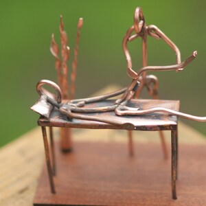Copper Art Figurine of a Physical Therapist or Chiropractor/ Massage ...