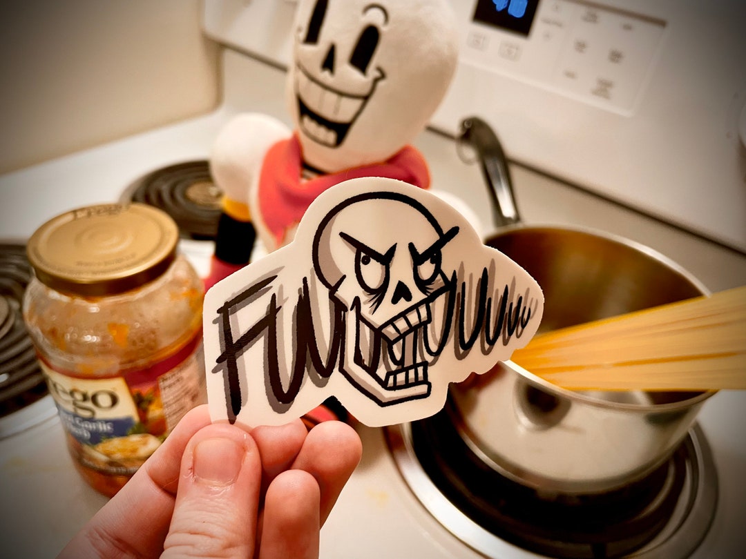 Undertale Papyrus Rage Sticker - Etsy