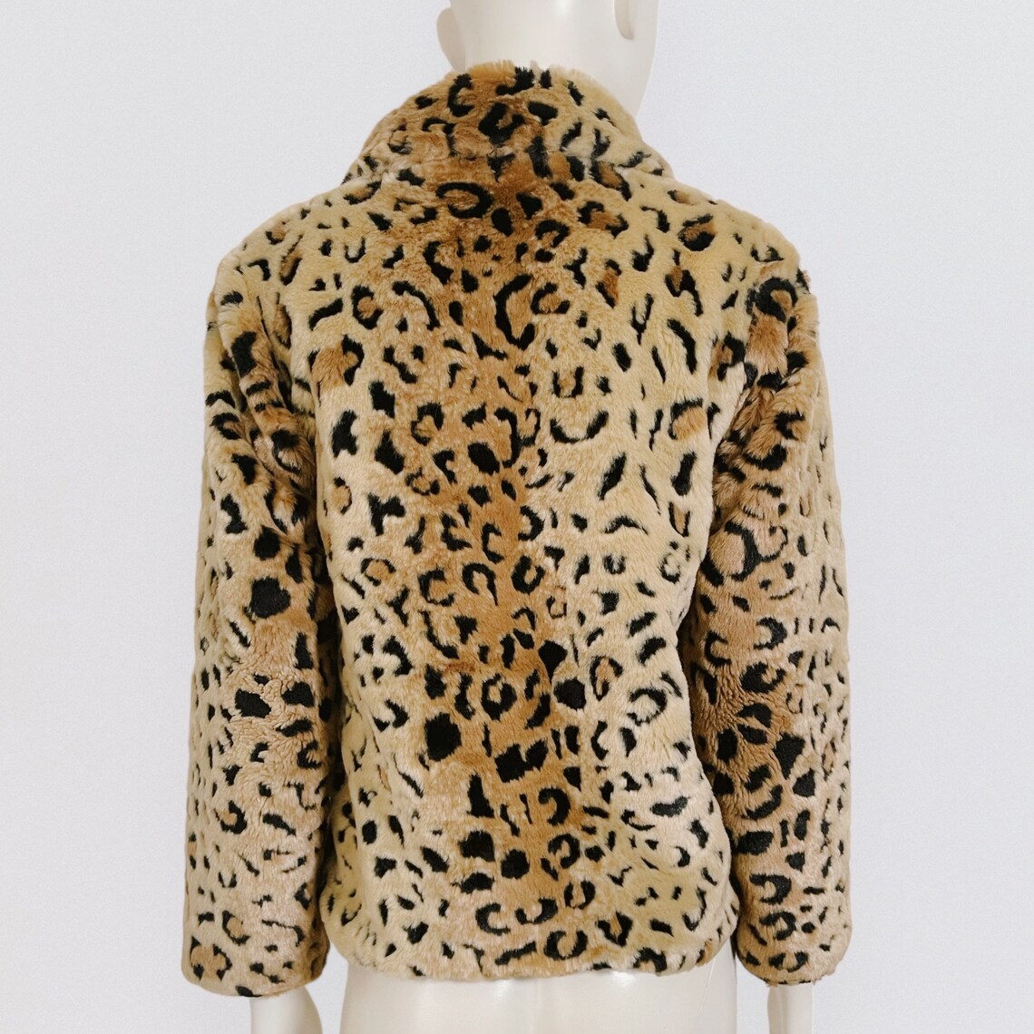 BYBLOS – Leopard Faux Fur Short Coat - Etsy