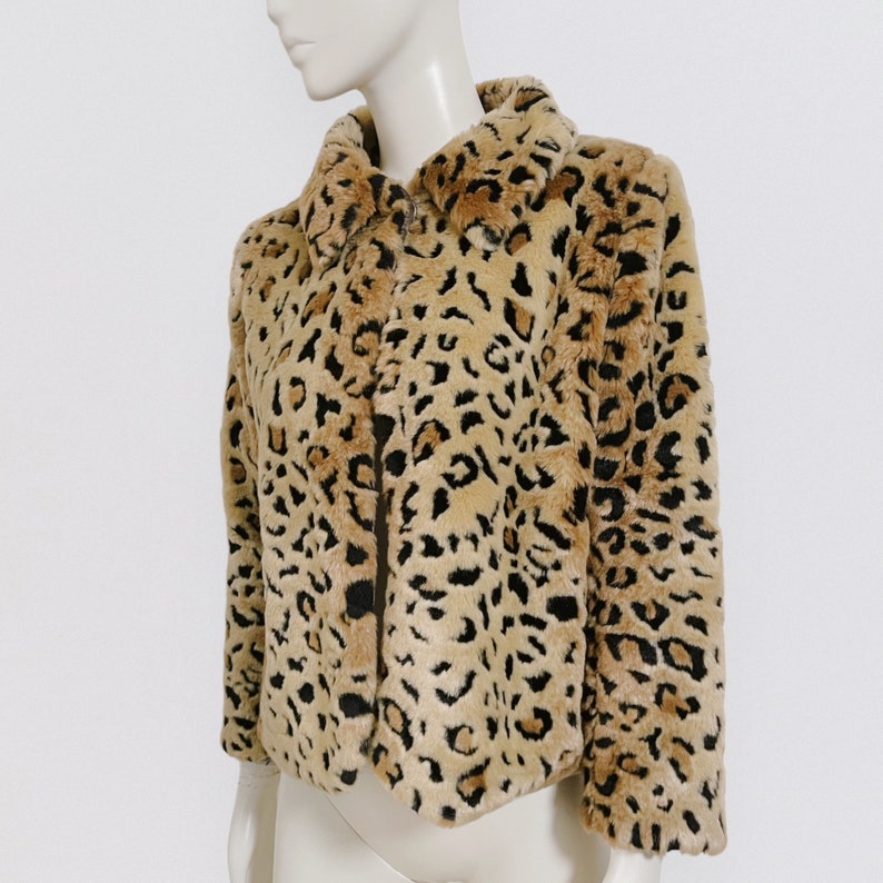 BYBLOS – Leopard Faux Fur Short Coat - Etsy