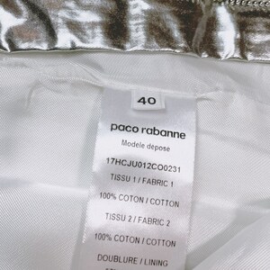 PACO RABANNE Silver Metallic Mini Skirt With Zipper Vintage 2000 Y2K - Etsy