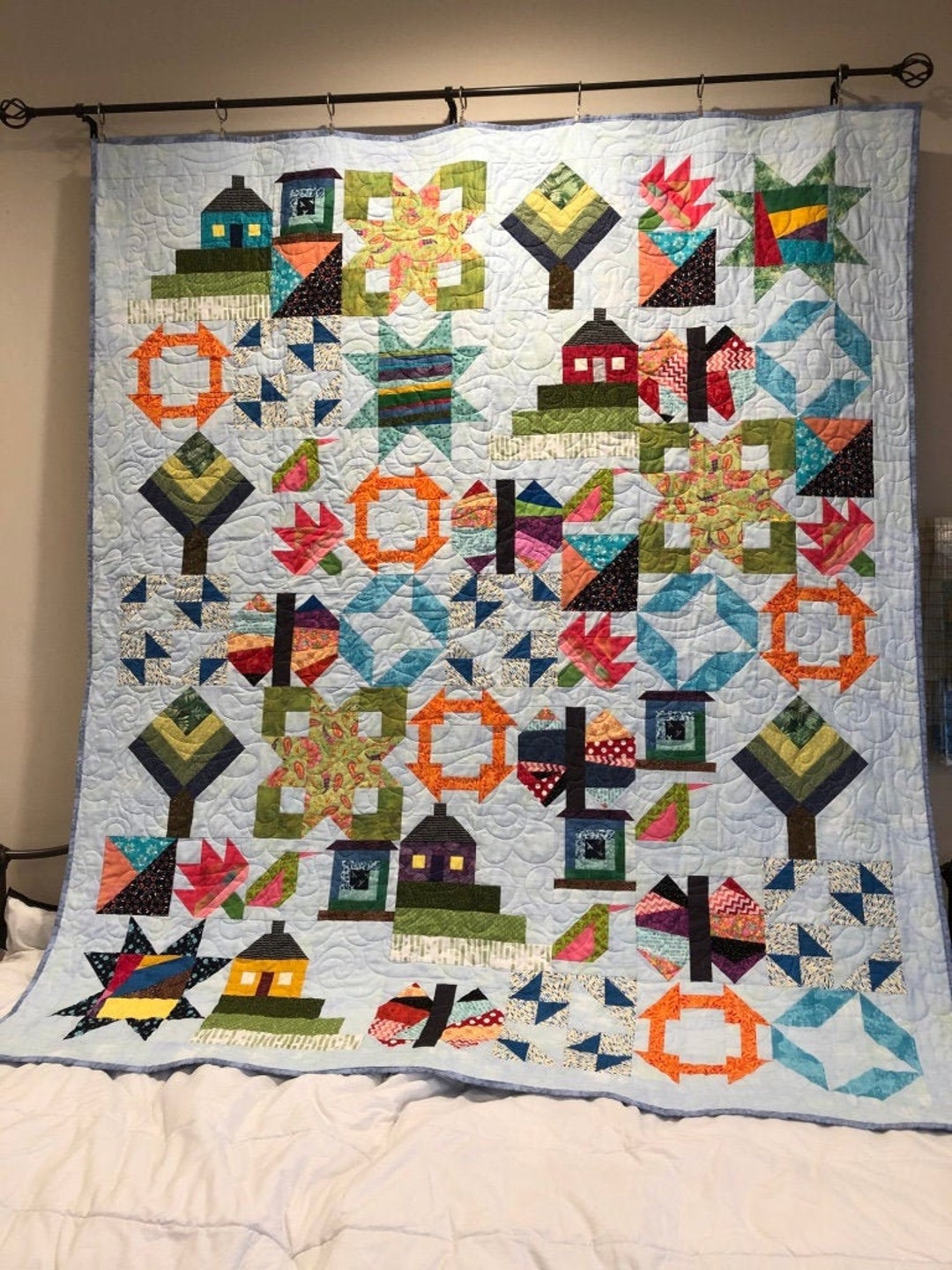 Homestyle Block Quilt - Etsy