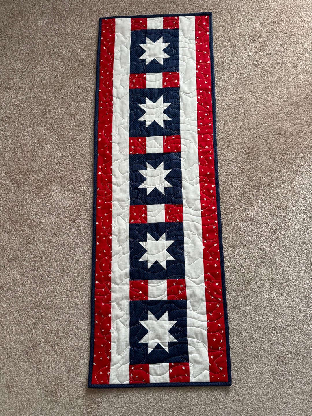 Patriotic Star Table Runner - Etsy