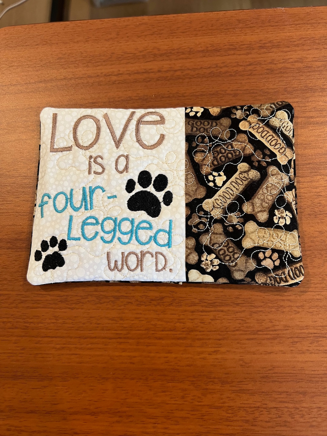 Mug Rug Dog Paw Print Theme - Etsy