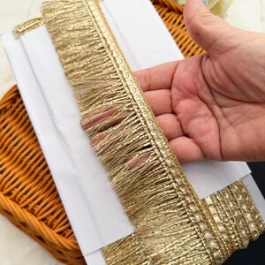 Gold Zari Fringe Trim: 2 Inch Wide Indian Lace - Etsy