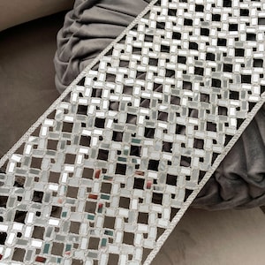 1 Meter Silver Decorative Mirror Trim Wedding Dress Trimmings Bridal ...