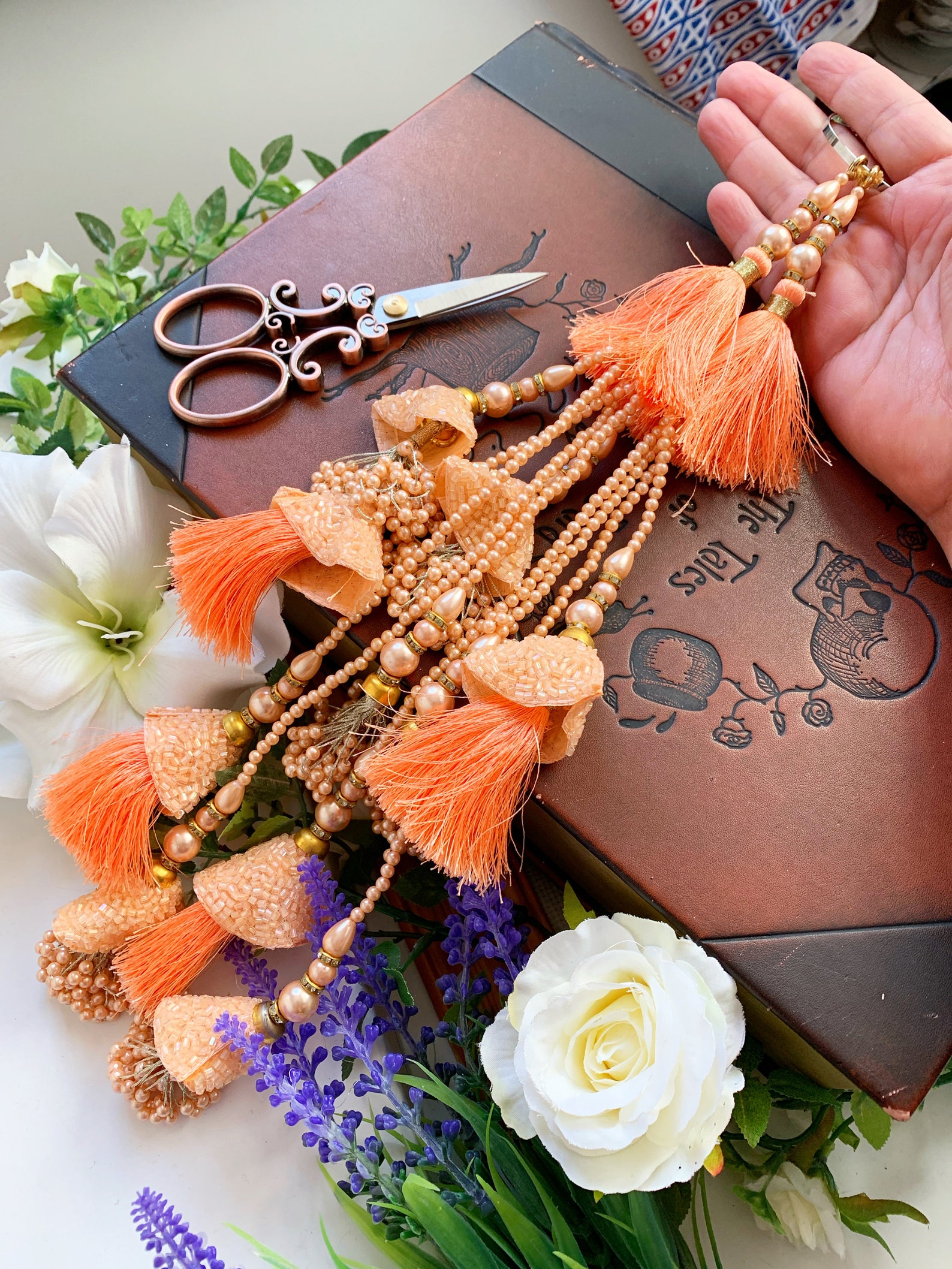 Peach Fringe Multi String Peach Bead Pearl Cut Dana Tops - Etsy