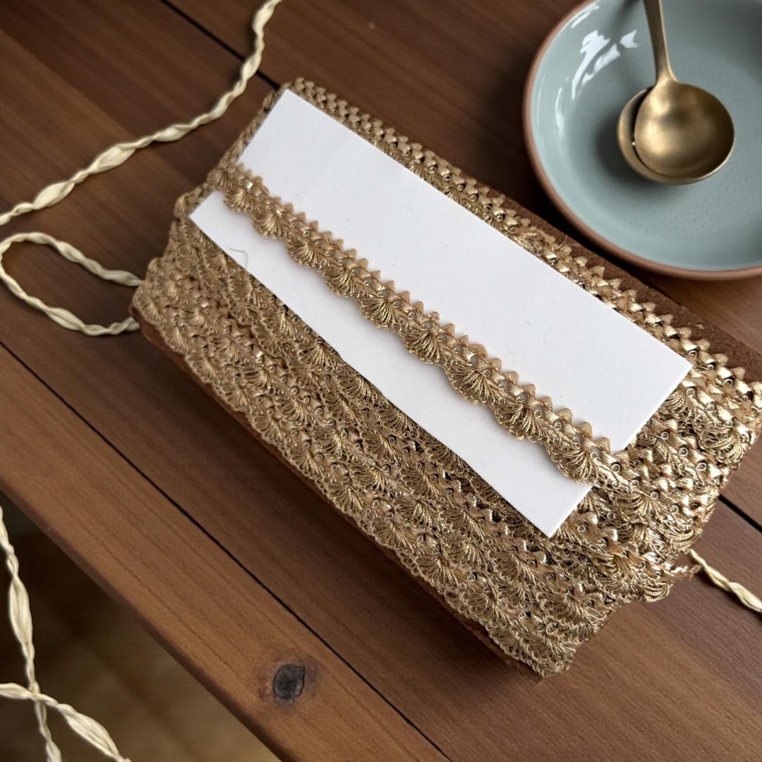 Shampion Gold Gota Triangle Zari Scallop Lace 2cm Double-sided Trim9 ...