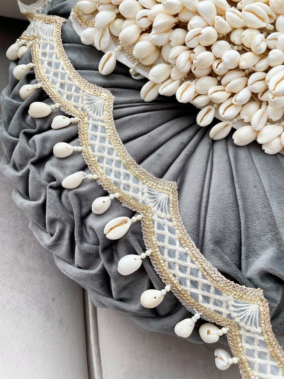 1 Yard Cowrie Shell Pearl Trim Shell Trim Lace Sea Shell - Etsy