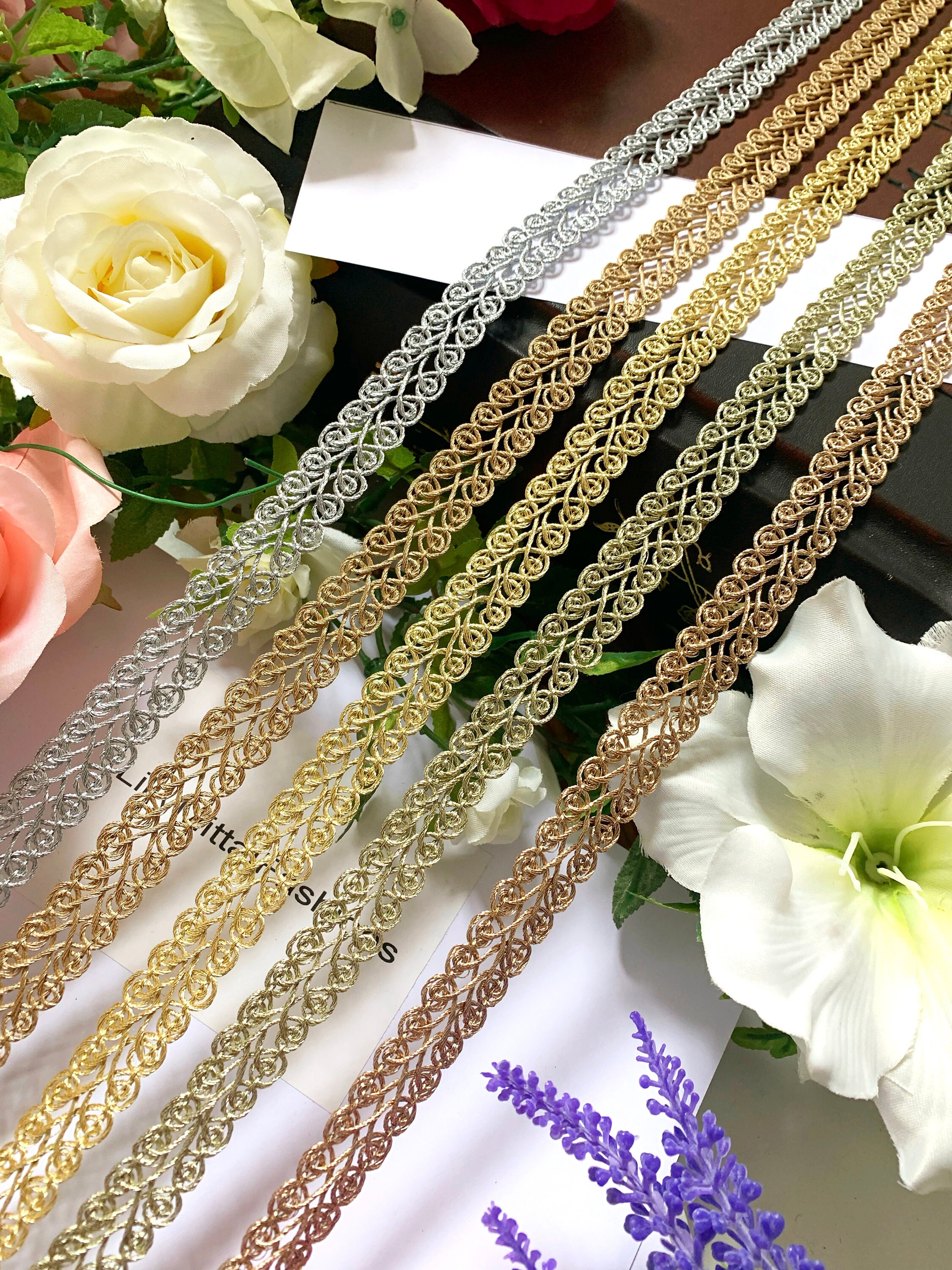 Hat Making & Hair Crafts metallic gimp braid,metallic Scroll Braid Trim ...