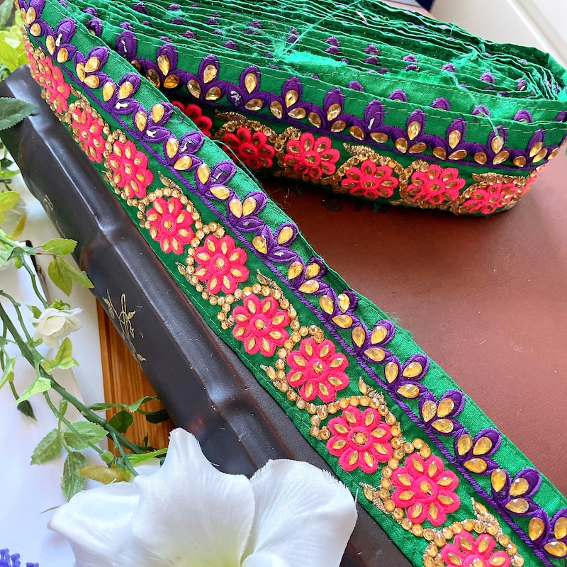 Green Fabric Trim - Etsy