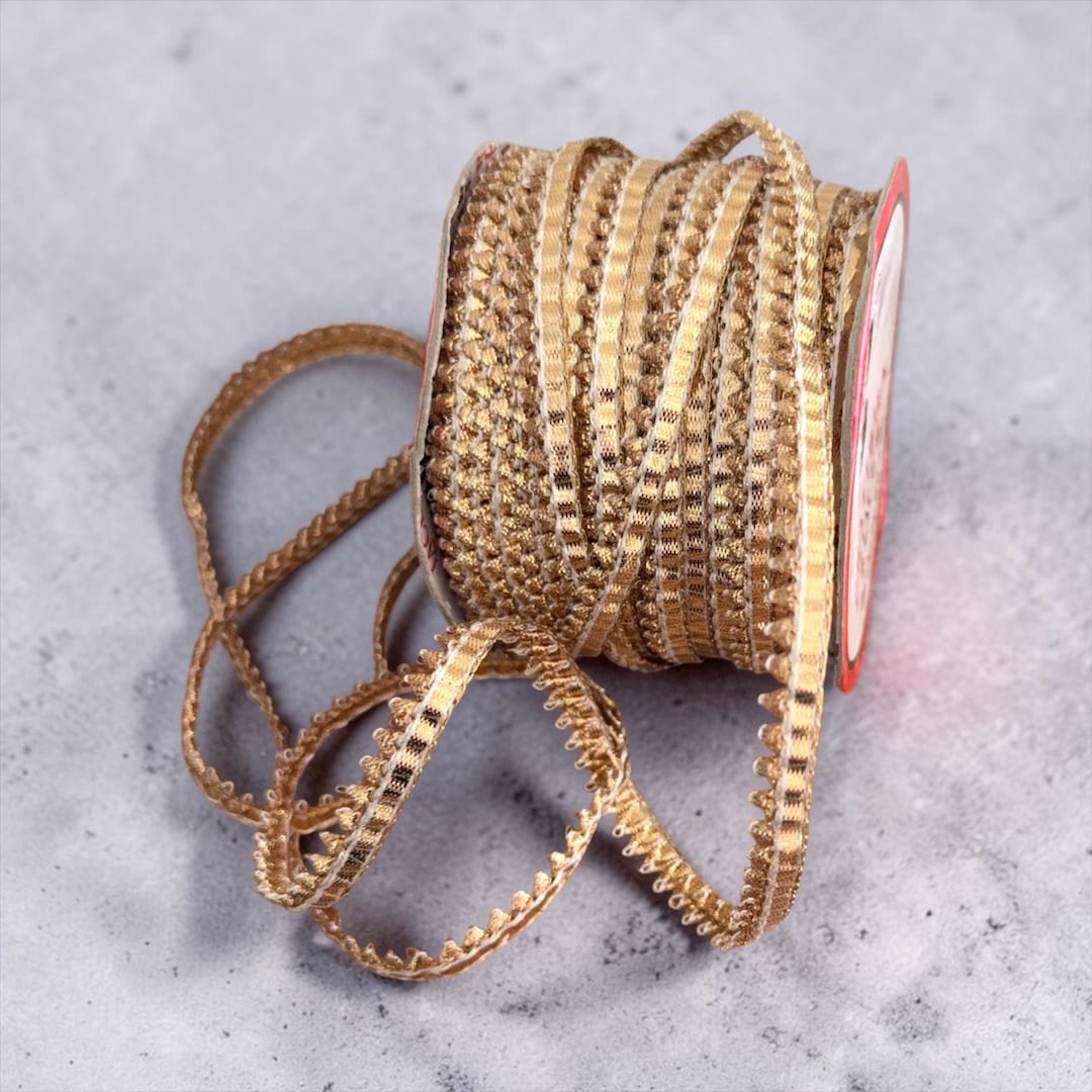Rose Gold Cutwork Lace Trim 1cm Gotta Patti Piping Ribbon 10 Yards ...