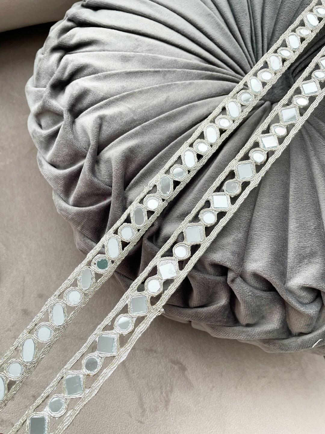 9.5 Yard Silver Decorative Mirror Trim Wedding Dress Trimmings Bridal ...