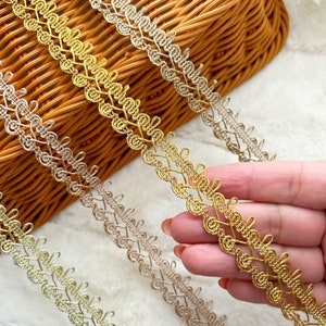 9 Yards Gold Cord Braiding Lace, Metallic Trims, Crafting Hand-work ...