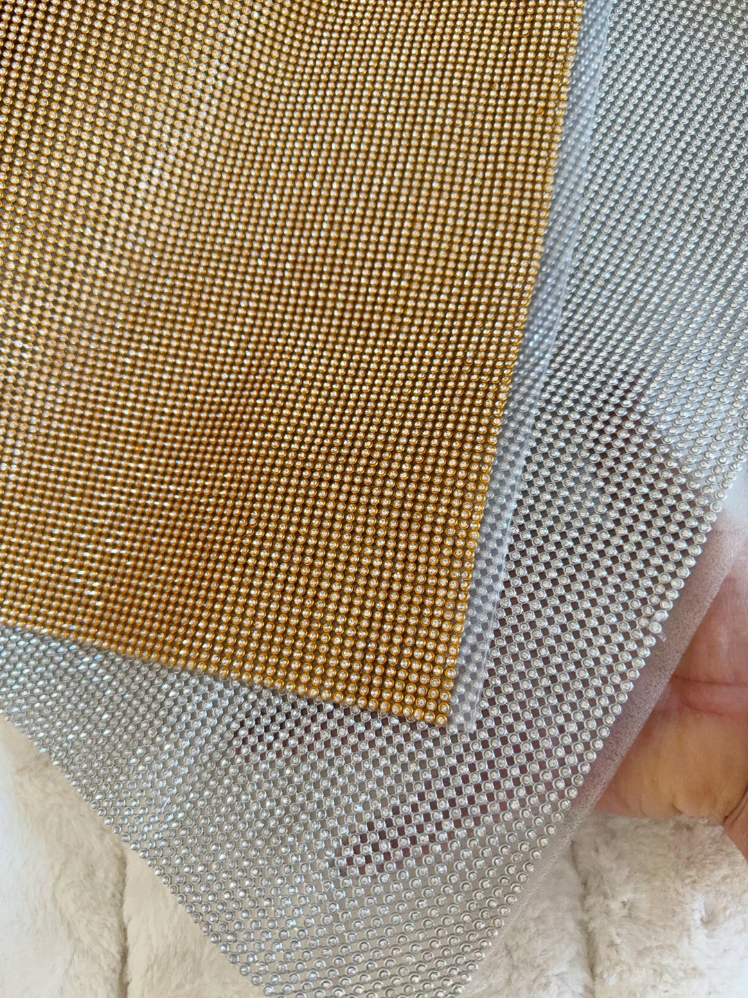 Crystal Diamanté Hotfix Sheet: Rose Gold/silver, 3mm, 1 Yard - Etsy