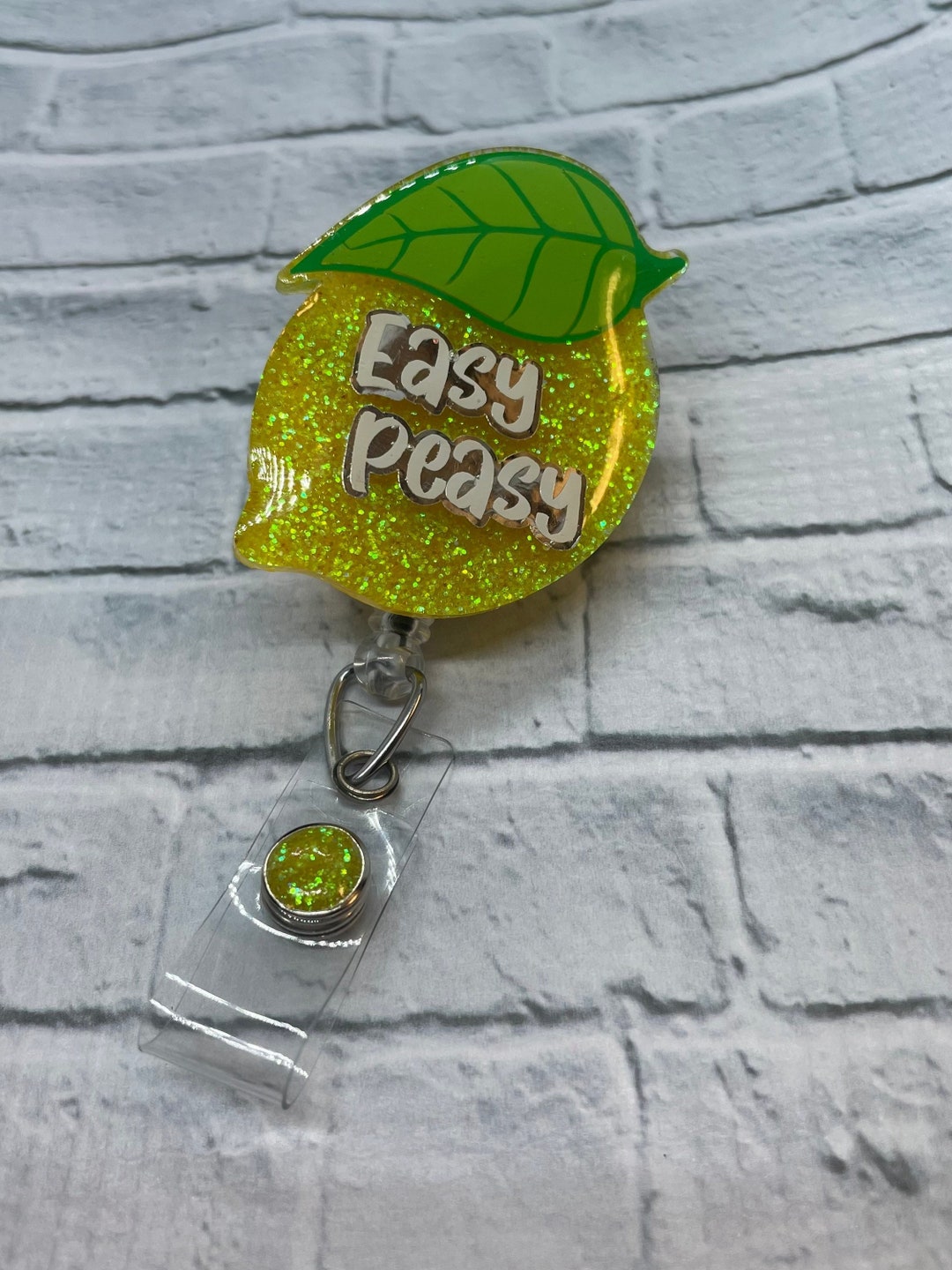 Easy Peasy Lemon Lemon Badge Reel Nurse Badge Reel Teacher - Etsy